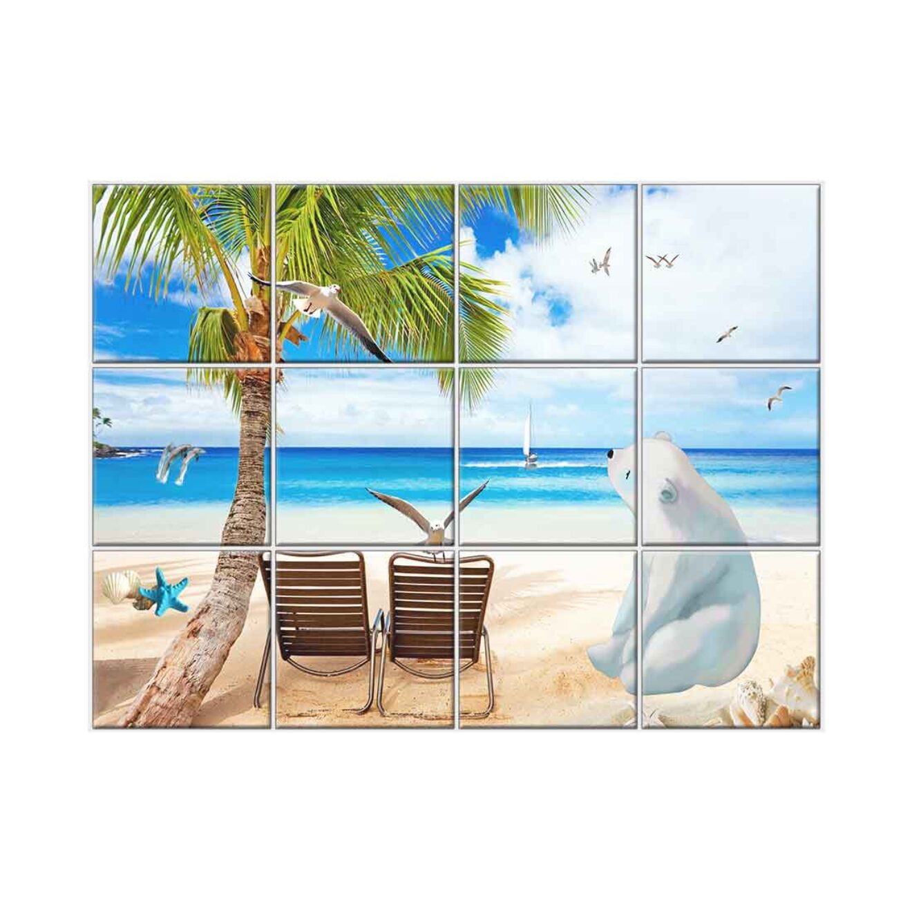 Beach Wall Tiles #091 - Ceramic, Digital Wall Tiles - NISH!