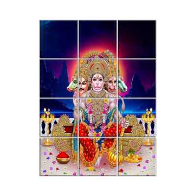 Panchmukhi Hanuman Wall Tiles #011 - Ceramic, Digital Wall Tiles - NISH!